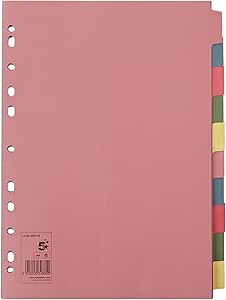 5 Star Register Mehrfachlochung Manila-Karton 10-teilig A4 25 Stück ...