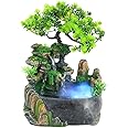Indoor Tabletop Water Fountain, Home Desktop Waterfall with Atomizer ...