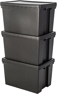 Wham Storage Pack of 3-62 Litre Wham Bam Heavy Duty Recycle Plastic Box ...