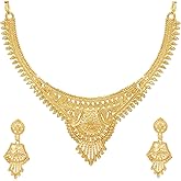 Sukkhi Gorgeous 24 Carat Gold Plated Wedding Jewellery Choker Necklace Set For Women (N73717 ...