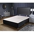 Savako Essential - 4ft Small Double Black Leather Sturdy Divan Bed with ...
