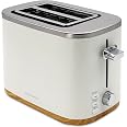 Andrew James Toaster – Ivory Toaster with Wooden Effect – Stylish ...