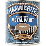 Hammerite Direct to Rust Metal Paint - Hammered Copper Finish 250ML ...