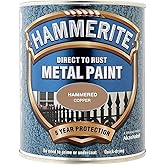 Hammerite Direct to Rust Metal Paint - Hammered Copper Finish 250ML ...