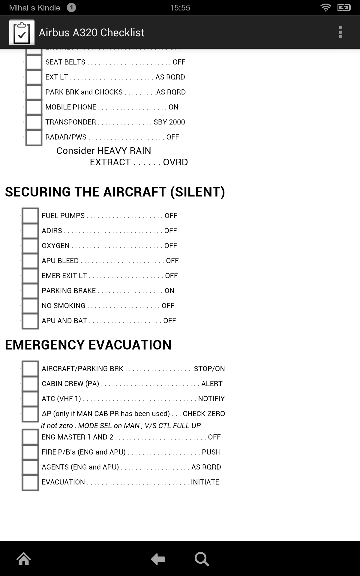 Airbus A320 Checklist Ads-Free: Amazon.co.uk: Appstore for Android