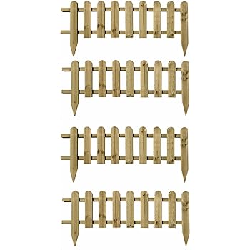 Interlocking Flexible White Picket Fence Garden Borders - Pack of 1 ...