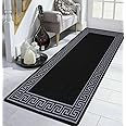 Non Slip GreeK key Gel Back Large Area Rugs Living Room Hallway Runner ...