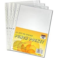 A4 Clear Punched Pocket 50 Micron (Pack of 100) by ARK : Amazon.co.uk ...