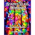 Stained Glass Windows Coloring Book for Adults and Teens - 50 Beautiful ...