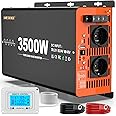 JARXIOKE 3500W Convertisseur 12V 220V Pur Sinus Inverter Onduleur Transformateur avec ...