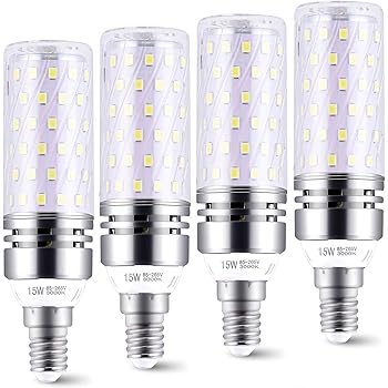 Hzsane E14 LED Candle Bulbs 12W, 100W Incandescent Bulbs Equivalent, 3500K Warm White Candelabra ...