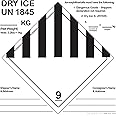 Dry Ice UN1845 DOT Hazmat Class 9 Shipping Labels | 6" Square - 500 ...