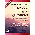 Buy UPSC Mains PYQ: Topic wise Questions and Year wise Papers (2013 ...