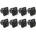 MEIRIYFA Speakon Female Panel Mount Socket Connector, 4 Pole Audio ...