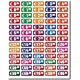 Affichesstore 30274 - Lot de 325 Stickers - 5 Feuilles de 65 Etiquettes ...