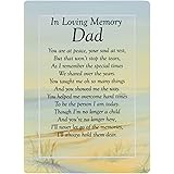 Widdle Celebrations In Memory of Dad Waterproof Graveside Memorial Card ...