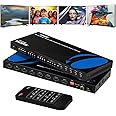 OREI 4x4 4K HDMI Matrix Switcher Splitter, (4-Input, 4-Output) Switch with Remote Control Auto ...
