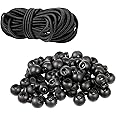 50 Pieces Drawstring Toggles and 32 feet Drawstrings Plastic Single ...