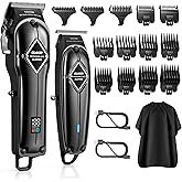 Limural Hair Clippers for Men + Cordless Close Cutting T-Blade Trimmer Kit, Professional Hair ...