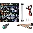 Waveshare RGB Full-Color LED Matrix Panel 2mm Pitch 64x64 Pixels Adjustable Brightness ...