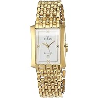 Titan Regalia Quartz Analog with Date White Dial Stainless Steel Strap ...