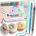 FUNSHOWCASE 30 Edible Markers Food Coloring Icing Pens Dual-sided ...