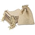 Hessian Drawstring Bags - 15x20cm, 20pcs Reusable Jute Bags for Wedding ...