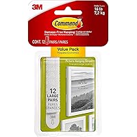 Command Picture & Frame Hanging Strips Value Pack, Large, White, 12 ...