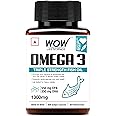WOW Omega-3 Fish Oil 1300 mg Triple Strength 550mg EPA 350mg DHA ...