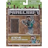 Minecraft 16486 3-Inch Action Figure - Alex in Iron Armour Pack: Amazon ...