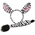 Wicked Costumes Childrens Animal Zebra Ears Headband & Tail Set Fancy ...