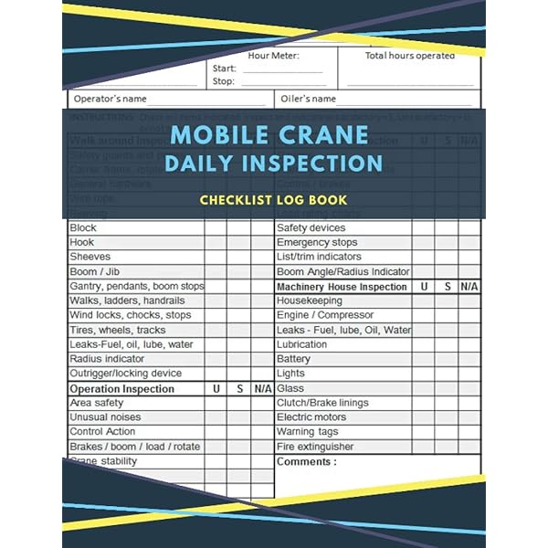 Mobile Crane Inspection Checklist Scaffold Inspection Report Form
