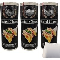 Fallini Formaggi Grated Cheese 6er Pack (Hartkäse 32% 6x80g Streuer ...