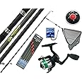COMPLETE STARTER BEGINNER FISHING KIT SET & 10' ROD REEL FLOATS HOOKS ...