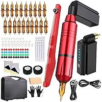 HAWINK Wireless Tattoo Machine Rotary Pen Kit Hand Poke a Stick 20pcs Tattoo Nadeln Cartridge ...