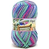 Opal Hundertwasser (425m) 4-Ply Yarn - Wool-Blend, for Knitting Warm Socks with a Unique Colour ...