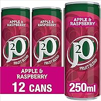 J2O Fruit Juice, Apple and Raspberry, 250ml Cans (Pack of 12) : Amazon ...
