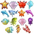 15pcs Ocean Animal Balloons, TACYKIBD Under The Sea Party Decorations ...