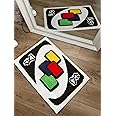 Estmy UNO Card Rug，Funky Aesthetic Retro Throw Area Rugs 2x3 Non Slip ...