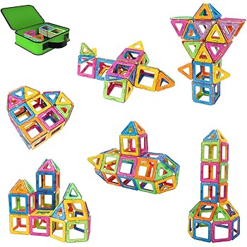 TechMagnet 6 Sided Building Bricks | Multilink Snap Cube Building ...