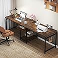 Tribesigns 200 cm Long Desk, Double Computer Desk with 2 Drawers, Two ...