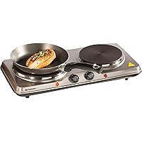 Duronic Hot Plate HP2 BK, Table Top Cooking, 2500W Black Steel Electric ...