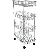 Privesh Four Layer Kitchen Trolly Multipurpose Stainless Steel Portable ...