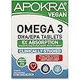 Vegan Omega 3 Tablets from Algae | Fish Free | High in DHA | 5X ...