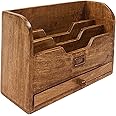 Geko 1 x Letter Rack with Drawer, Wood, Brown, One Size : Amazon.co.uk ...
