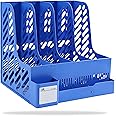 DaKos Plastic 4 Compartments File Rack Paper Holder, Desktop Organizers ...
