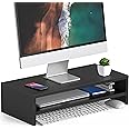 FITUEYES Monitor Stand 2 Tiers Computer Monitor Riser,54cm Wood Desktop ...