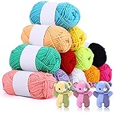 12 Pack 12g Acrylic Yarn Knitting Wool Crochet Yarn, Ideal for ...