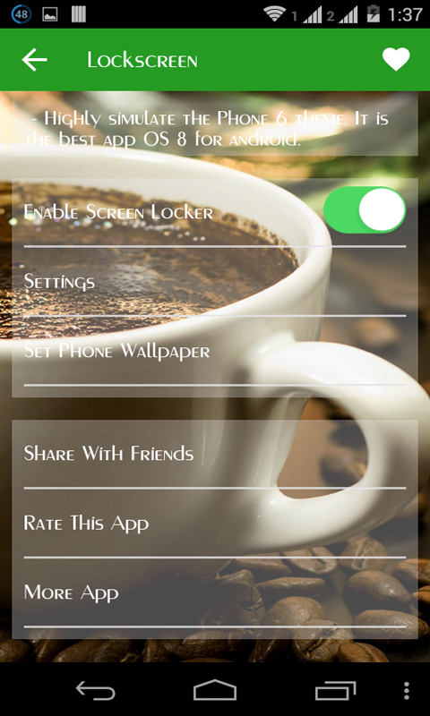 Coffee Lockscreen Wallpaper: Amazon.co.uk: Appstore for Android