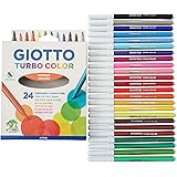 GIOTTO 36 Pack Turbo Colour Felt Tip Fibre Pens - Fine - School Kids ...
